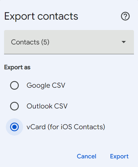 Top 2 Methods to Export Google Contacts to VCF (vCard) File